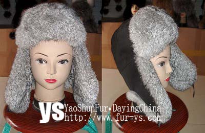 Fur,Fur hat,Rabbit Fur Hat,knitted Rabbit Fur Hat,rabbit Hat,knitting ...